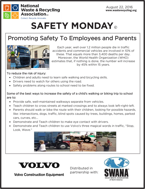 Safety Tuesday - Promoting Safety To Employees and Parents - Waste and ...